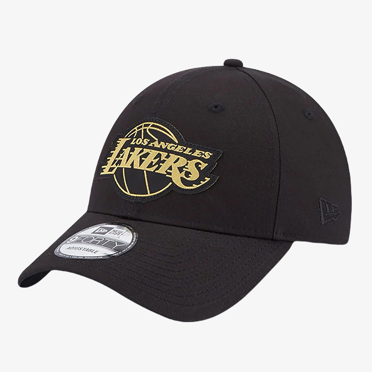 New Era Sapca LA Lakers Metallic Badge Black 9FORTY Adjustable Cap ...
