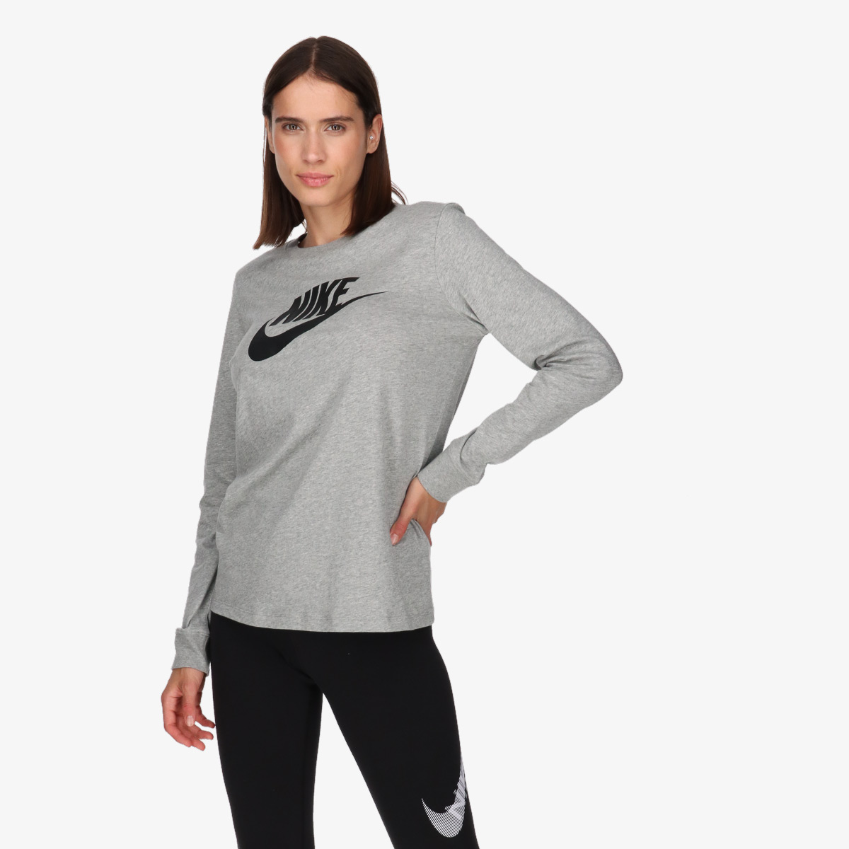 Nike Tricou maneca lunga W NSW TEE ESSNTL LS ICON FTR | SportVision Romania