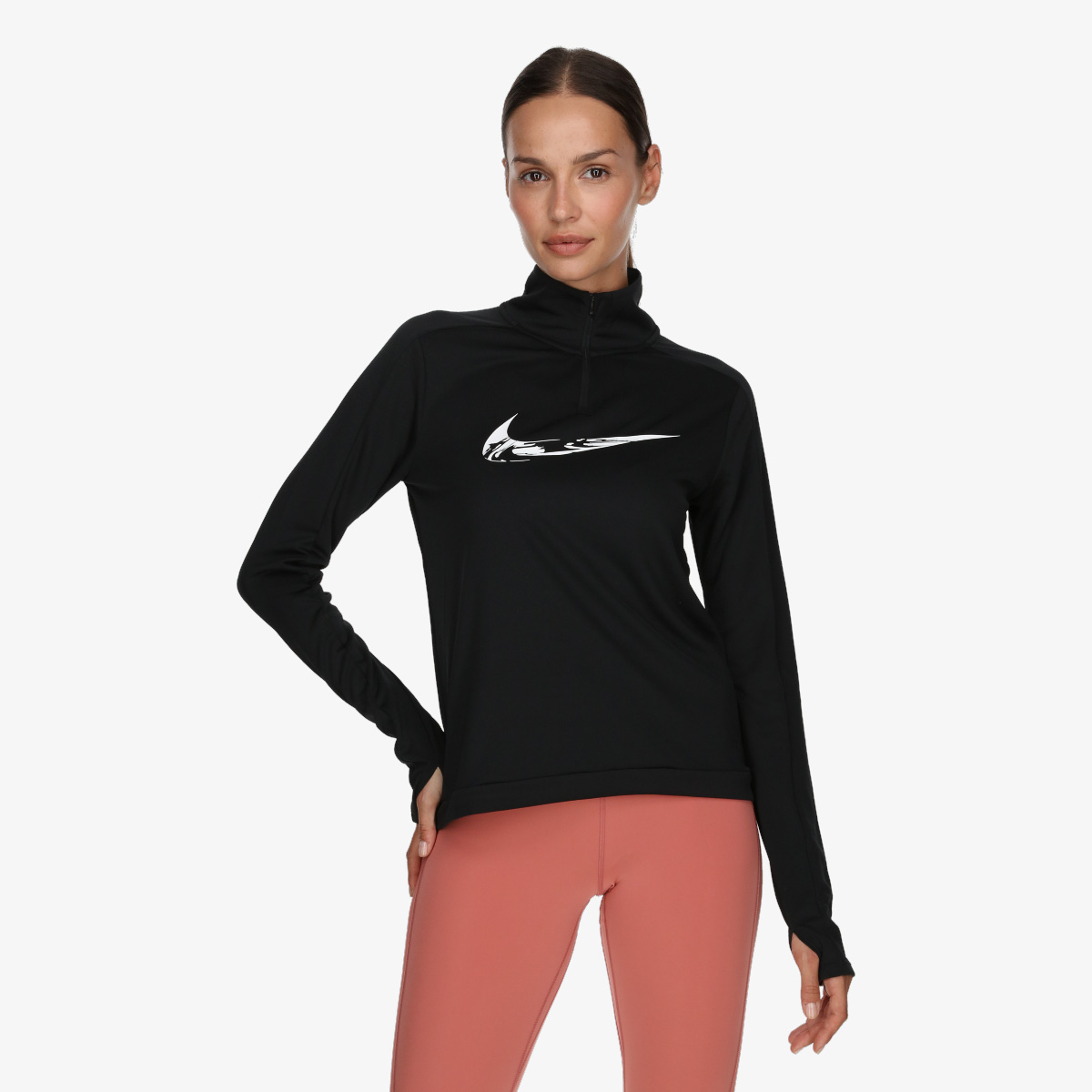 Nike Tricou maneca lunga Swoosh | SportVision Romania