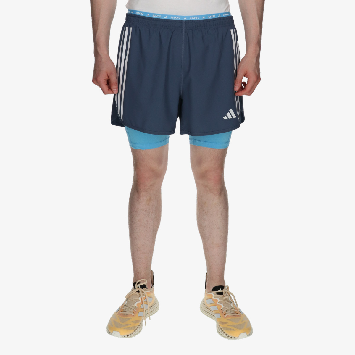 adidas Pantaloni scurti OWN THE RUN 3-STRIPES 2IN1 SHORT | SportVision ...