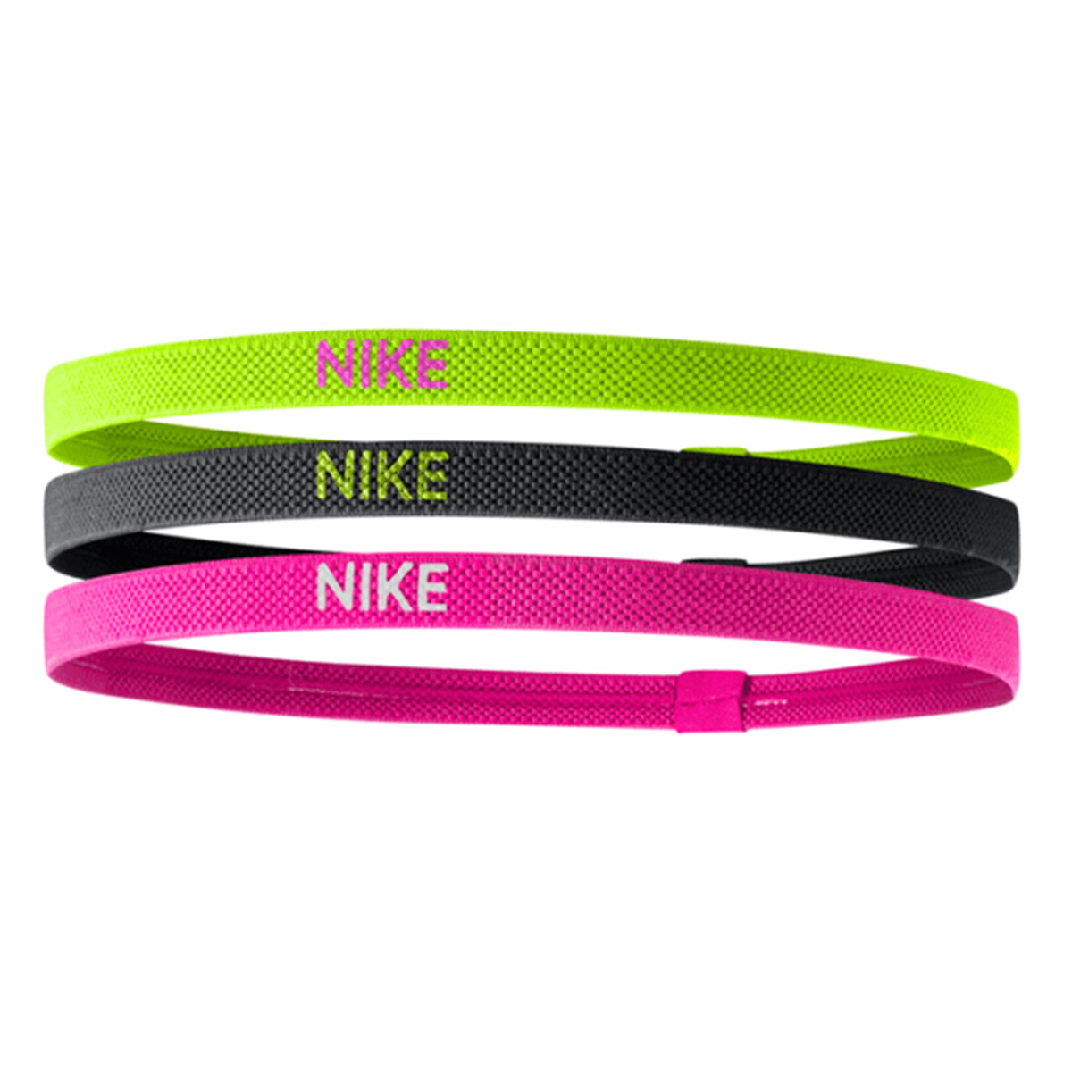 Nike Banda de cap NIKE ELASTIC HAIRBANDS 3PK VOLT/BLACK/HY ...